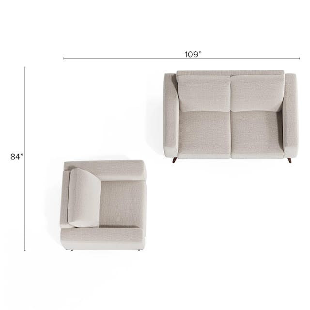 Rhett Pepper Ivory Loveseat | Article