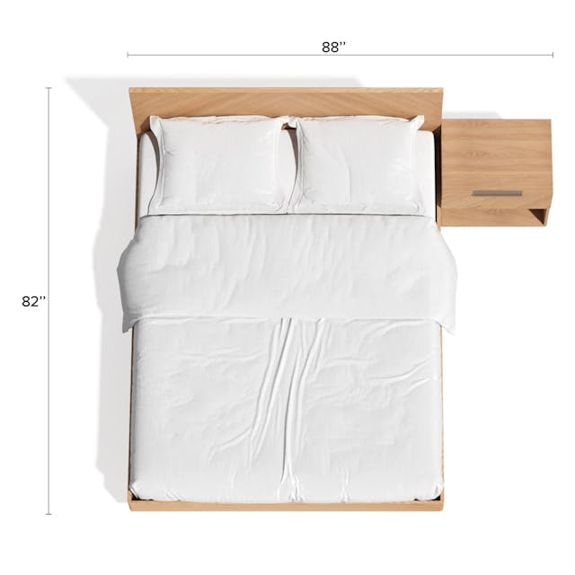 Walnut Queen-sized Wood Bed Frame w/ Headboard | Nera | Article