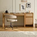 Deca White Oak Computer Desk | Article