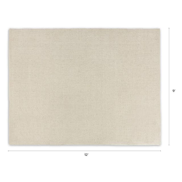 9'x12' Vanilla Ivory Handmade Fabric Area Rug | Texa | Article