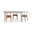 Heidi White Oak Extendable Round Dining Table for 6 | Article