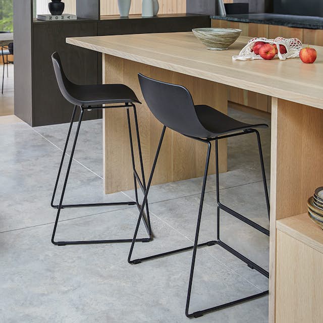 Anco Black Moulded Fixed Counter Height Stool | Article