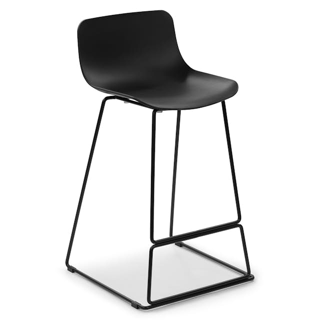 Anco Black Moulded Fixed Counter Height Stool | Article