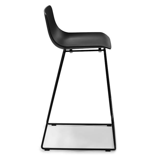 Anco Black Moulded Fixed Counter Height Stool | Article