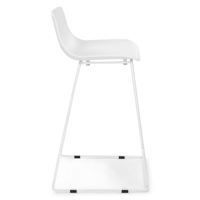 Anco White Moulded Fixed Counter Height Stool | Article