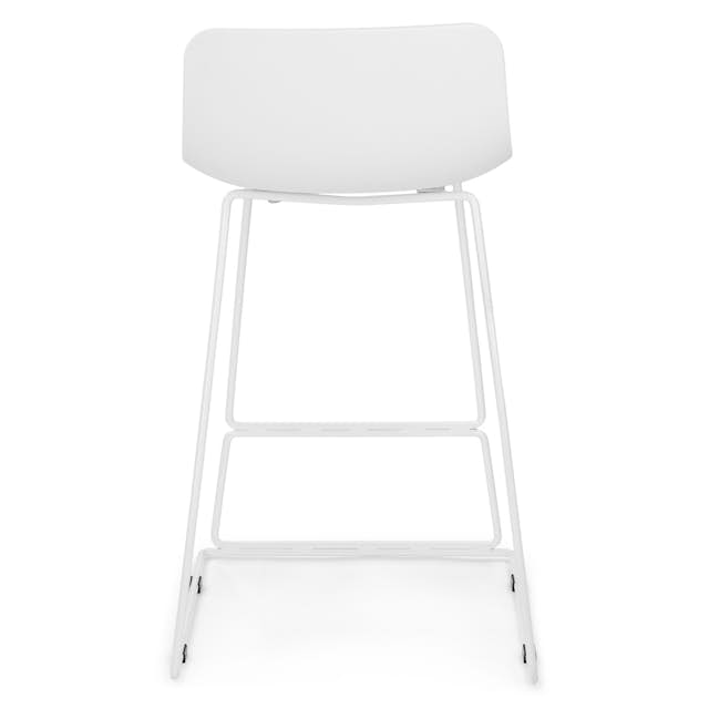 Anco White Moulded Fixed Counter Height Stool | Article