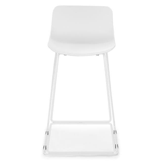 Anco White Moulded Fixed Counter Height Stool | Article