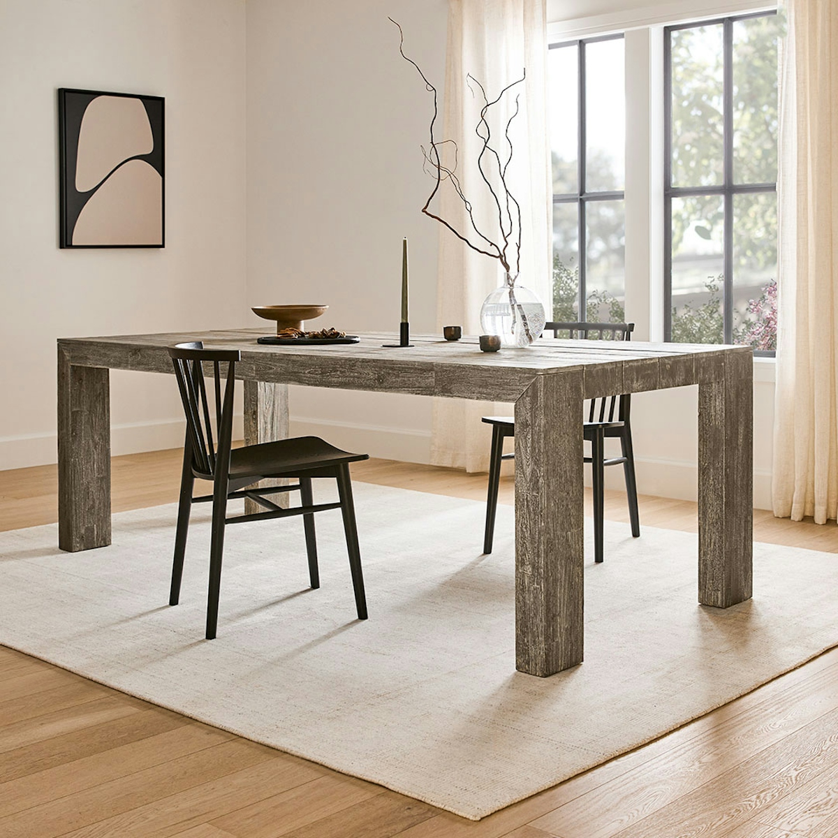 Atica Washed Acacia Outdoor Dining Table for 8 | Article