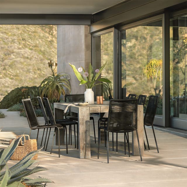 Atica Washed Acacia Outdoor Dining Table for 8 | Article