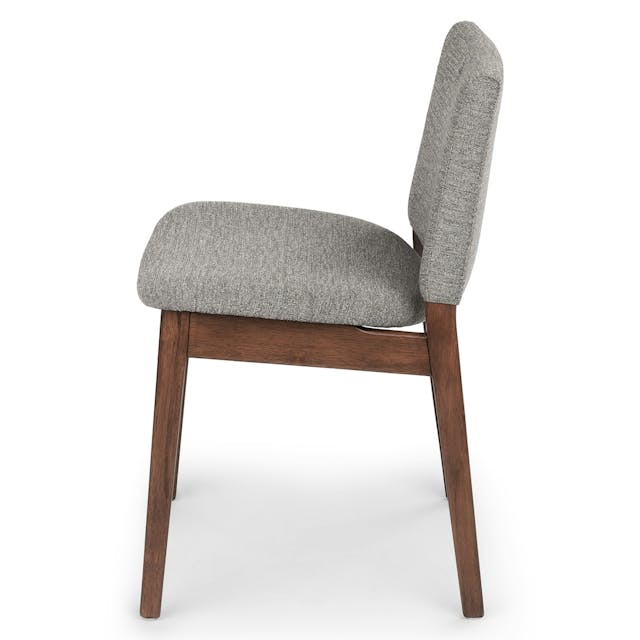 Set of 2 Nosh Walnut & Quarry Gray Fabric Dining Chair | Article