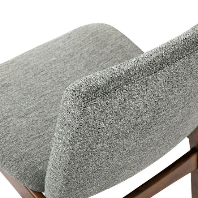 Set of 2 Nosh Walnut & Quarry Gray Fabric Dining Chair | Article