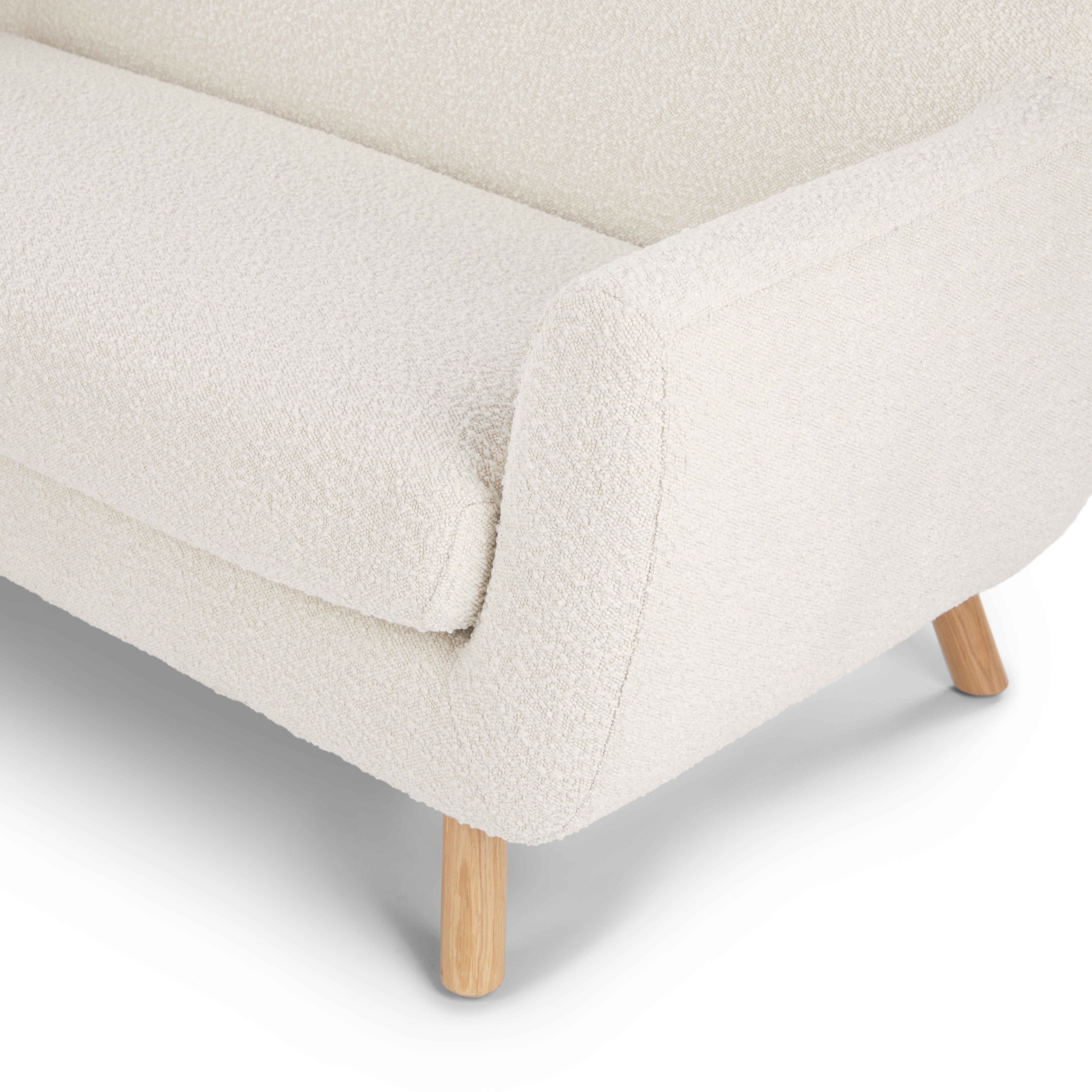 Ivory boucle gabriola loveseat sofa store
