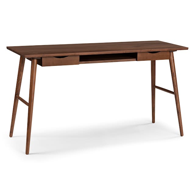 Culla Walnut Computer Desk w/ Drawers | Article