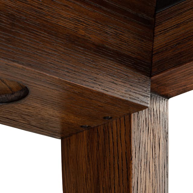 71" Powder Coated Steel & Chestnut Wood Computer Desk | Madera | Article