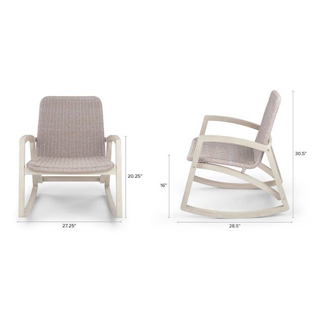 Brushed Taupe Lynea Woven Fabric Rocking Chair | Article