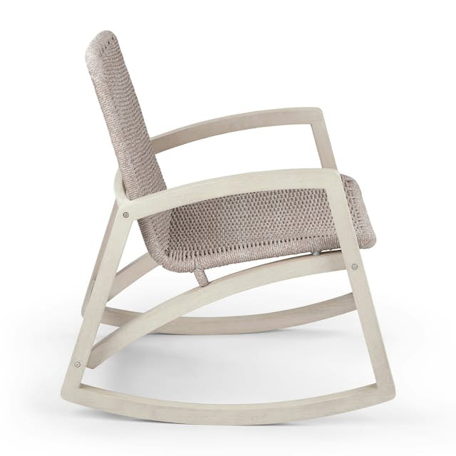 Brushed Taupe Lynea Woven Fabric Rocking Chair | Article