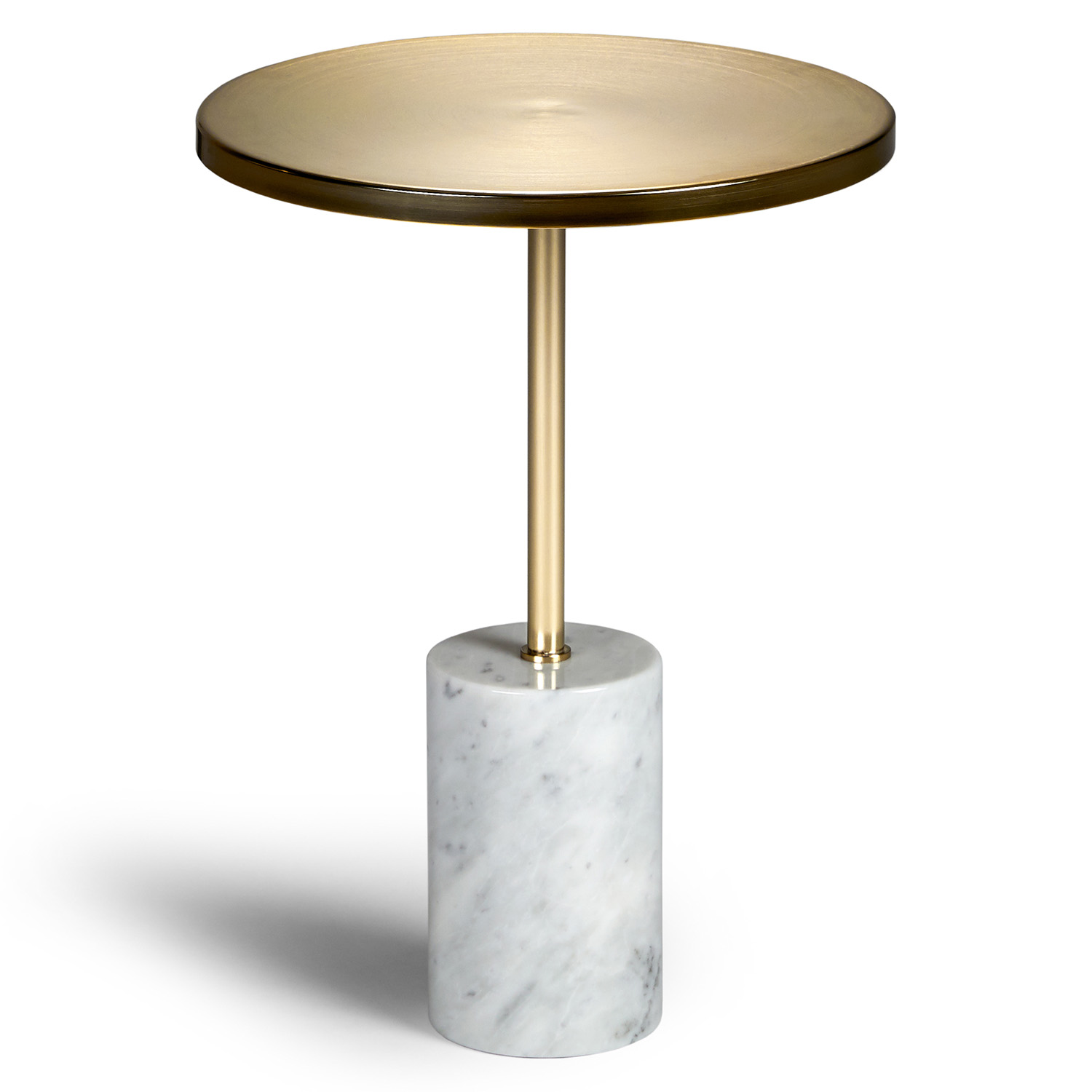 Marble and brass side table store