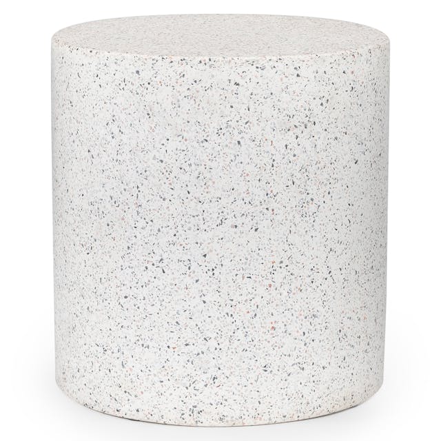 Round White Terrazzo Stool | Solina | Article