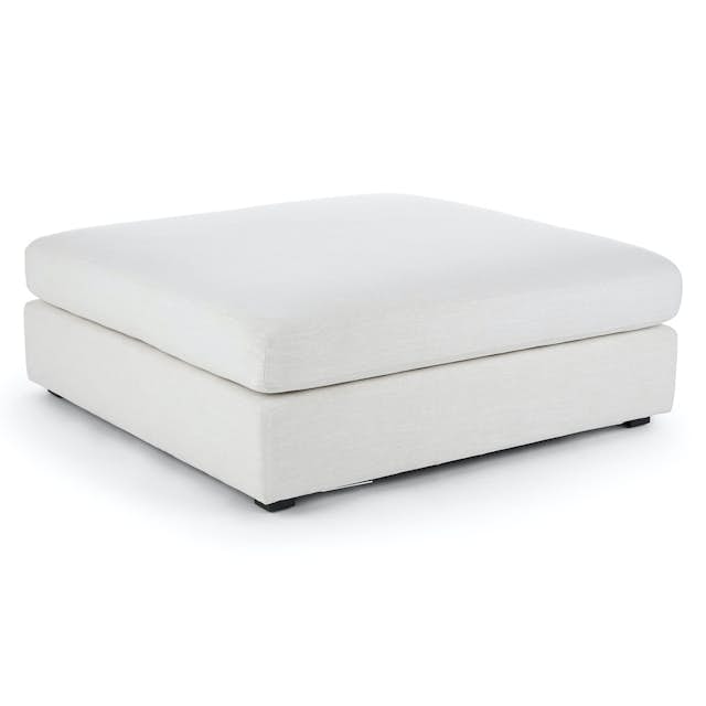 Quartz White 3-Seater Fabric Sofa w/ Throw Pillows | Sitka | Article