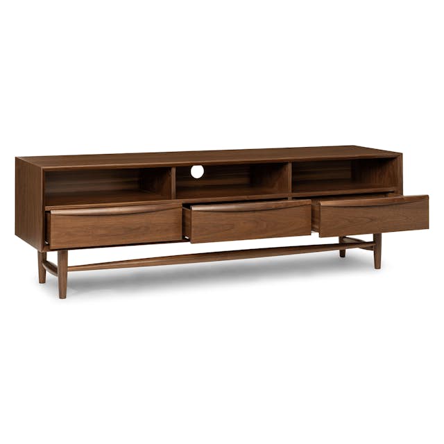 Lenia 63" Walnut Wood Media Unit w/ Storage | Article