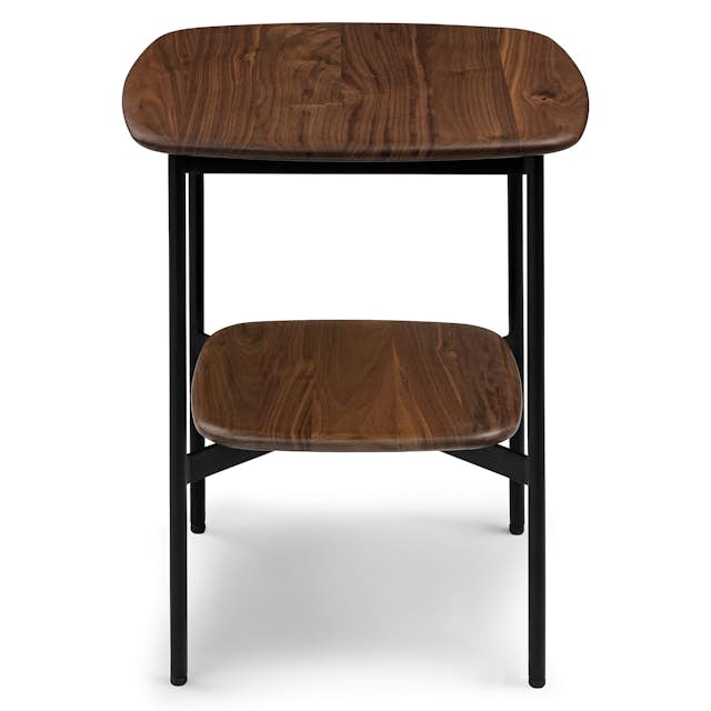 Black Powder Coated Steel & Walnut Side Table | Jeppa | Article