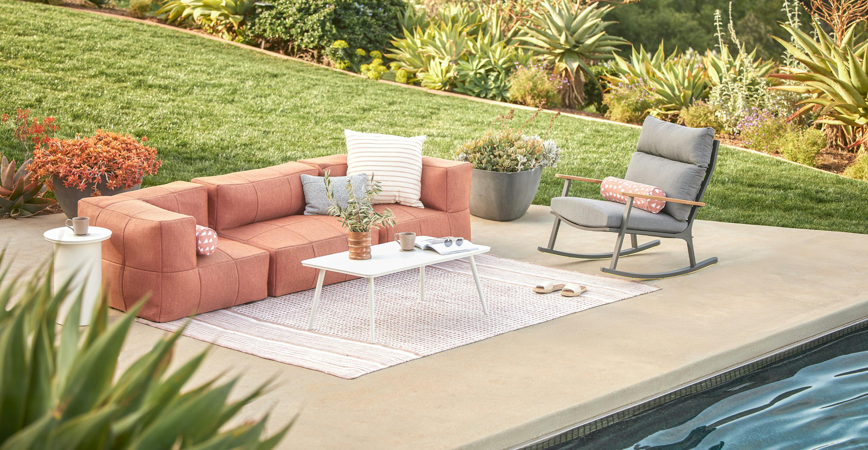 Alpine White Rectangular Metal Coffee Table | Halden | Article