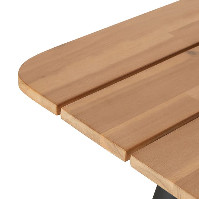 Slate Gray Powder Coated Aluminum & Acacia Wood Bar Table | Latta | Article