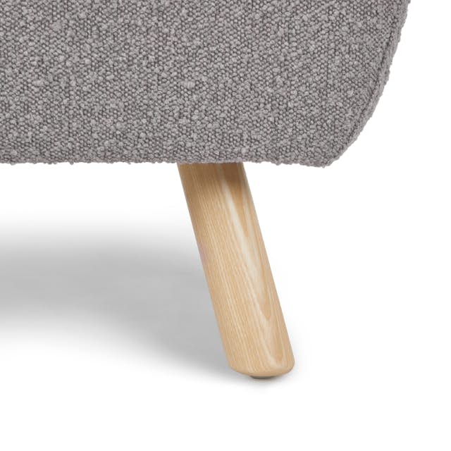 Dover Gray Bouclé Square Fabric Ottoman | Gabriola | Article