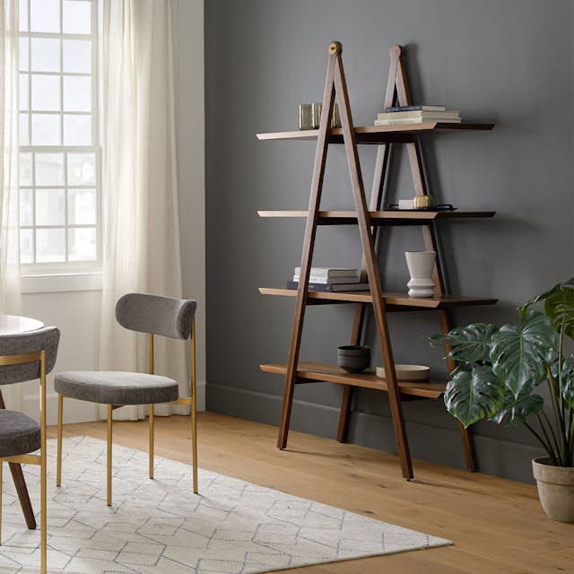 Caliper Solid Walnut Book Shelves | Article