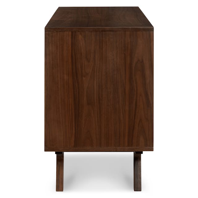 Jokuna American Walnut Media Unit w/ Sliding Doors, Japandi Style | Article