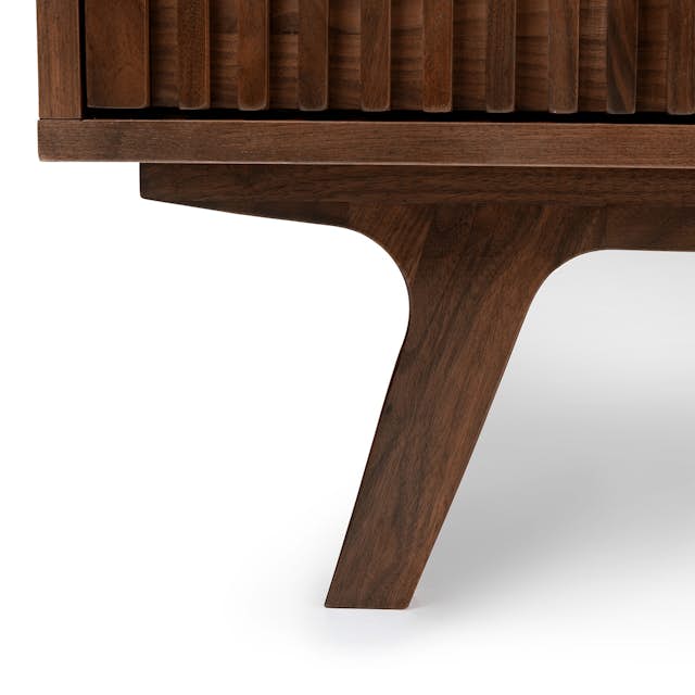 Jokuna American Walnut Media Unit w/ Sliding Doors, Japandi Style | Article