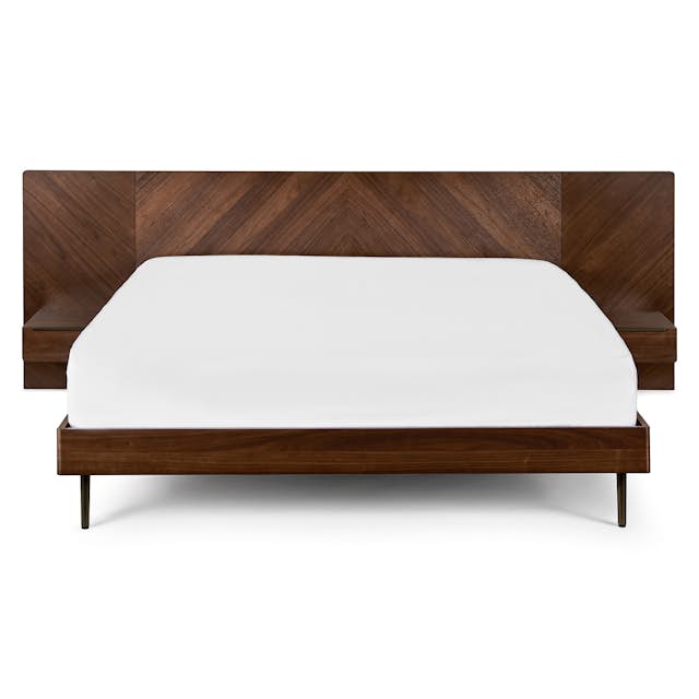 Walnut California King-sized Bed w/ Nightstands | Nera | Article