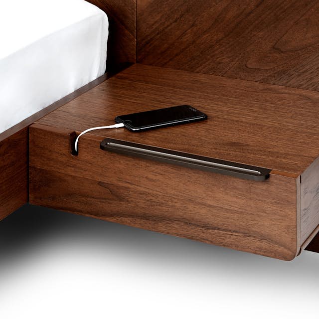 Walnut California King-sized Bed w/ Nightstands | Nera | Article