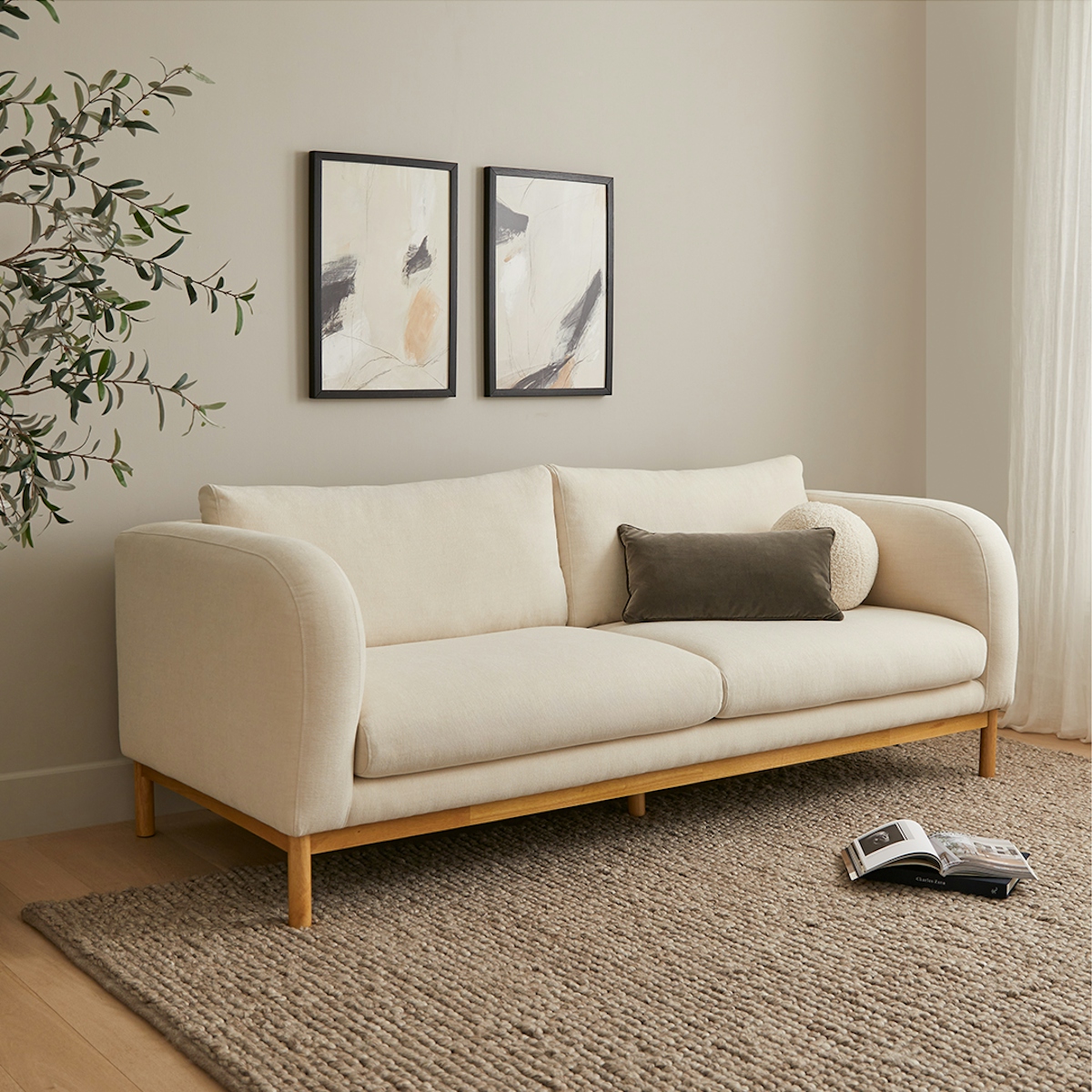 Kinso Buckler Ivory Sofa | Article