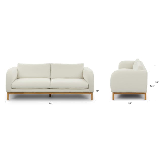 Kinso Buckler Ivory Sofa | Article