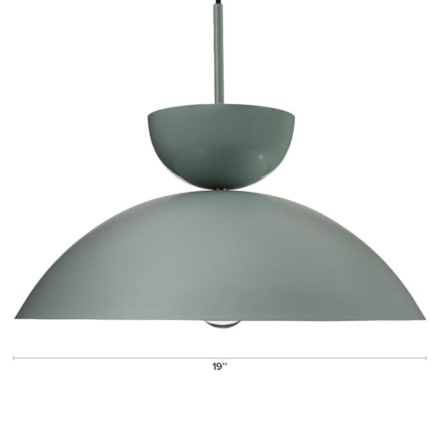 Gemma Green Colored Metal Hanging Pendant Lamp | Article