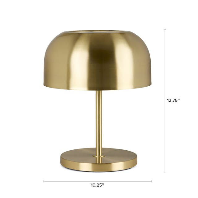 Oslo Brushed Brass Metal Mushroom Table Lamp | Article