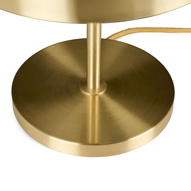 Oslo Brushed Brass Metal Mushroom Table Lamp | Article