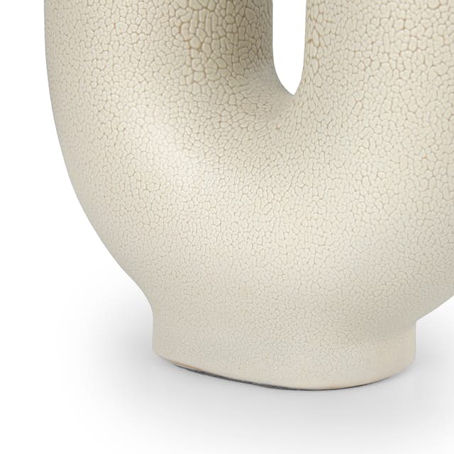 U-Shaped White Ceramic Small Planter | Mosra Collection | Article