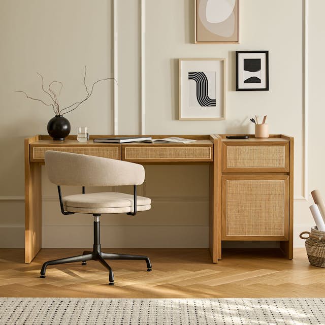 Deca White Oak Filing Cabinet | Article