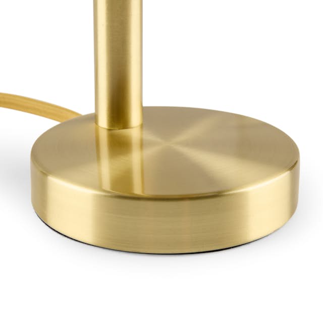 Moon Gold Colored Metal & Frosted Glass Table Lamp | Article