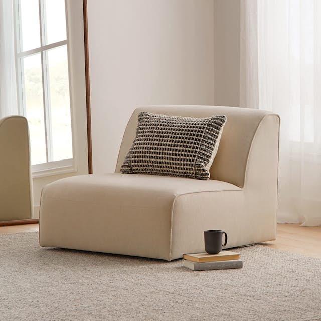 Sanna Magnet Ivory Armless Chair Module | Article