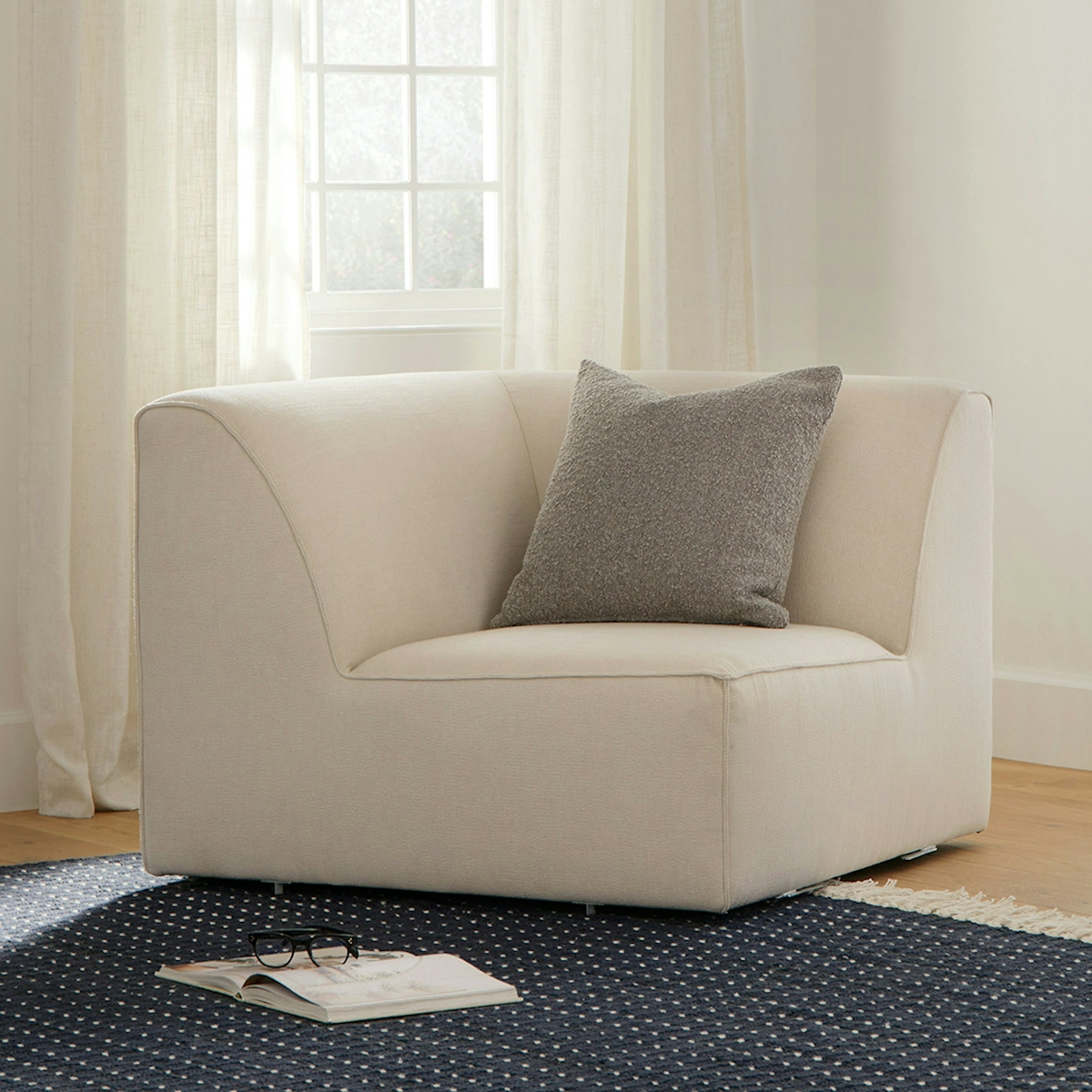 Sanna Magnet Ivory Corner Module | Article