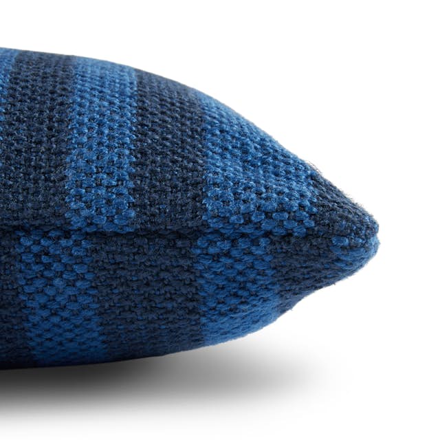 Willis Insignia Blue Fabric Small Outdoor Throw Pillow | Article