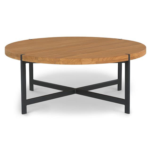 Haskel Shield Teak Wood & Metal Outdoor Side Table | Article