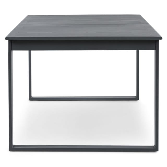 Dark Grey Aluminum Extendable Outdoor Dining Table for 8 | Ofer | Article