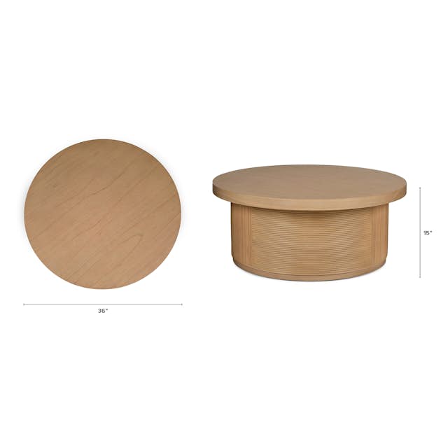 Avenla Natural Mindi Wood Coffee Table | Article