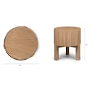 Fortra Oak Wood & Storage Side Table | Article