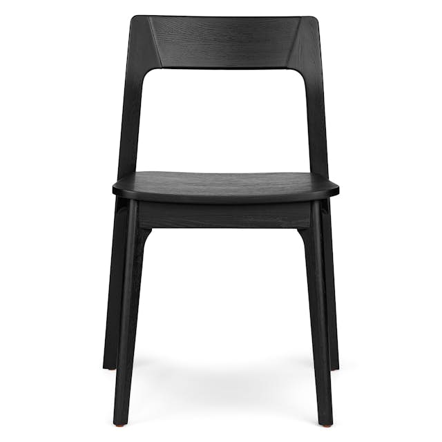 Gusfa Solid Black Oak Wood Dining Chair | Article