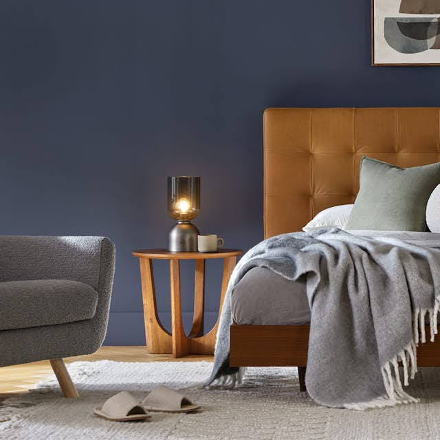 Brushed Gunmetal & Smoked Glass LED Table Lamp | Koepel | Article